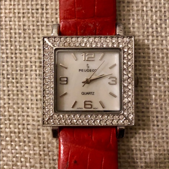 Peugeot | Accessories | Vintage Peugeot Pearldiamond Red Croc Band ...